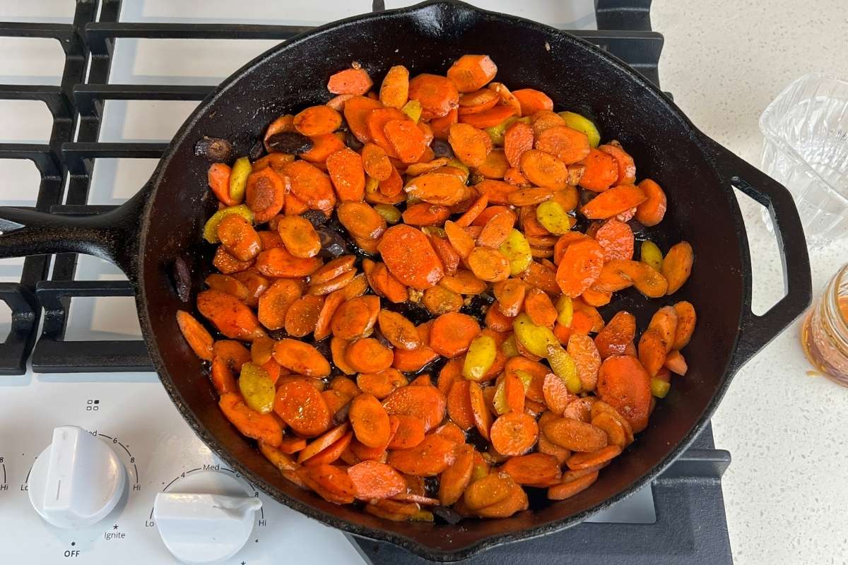 Sweet & Smoky Cast Iron Carrots - Easy Side Dish