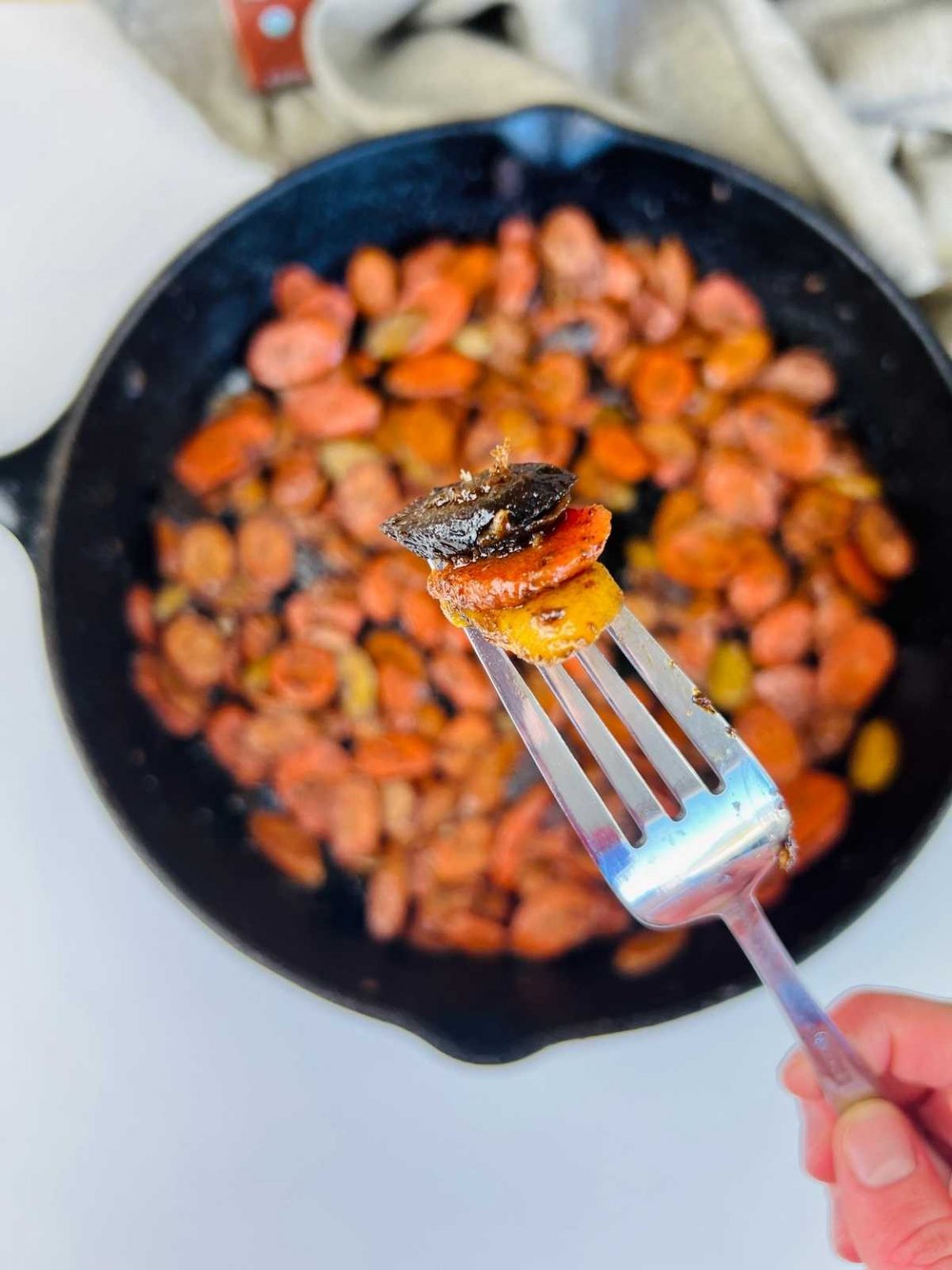 Sweet & Smoky Cast Iron Carrots - Easy Side Dish